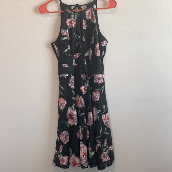 Kate Kasin | Dresses | Kate Kasin Sleeveless Halter Floral Print Dress ...